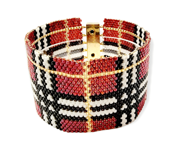 Tartan Cuff - March 7th - Donna's Beads